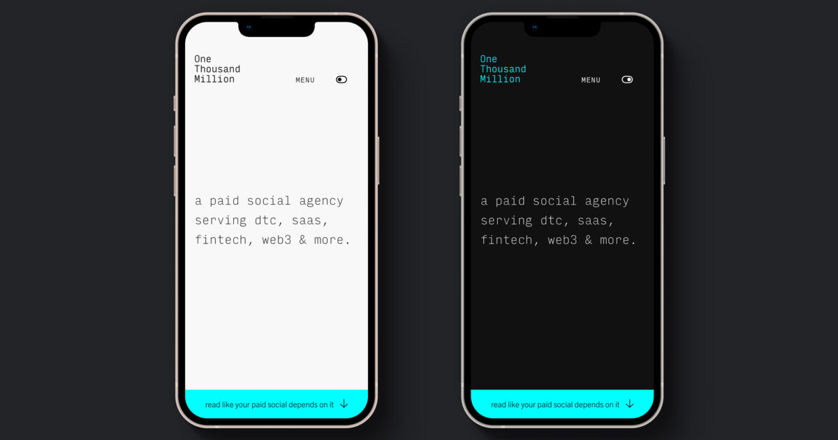 One Thousand Million | Visual Identity and Web & Digital by Ryan Paonessa